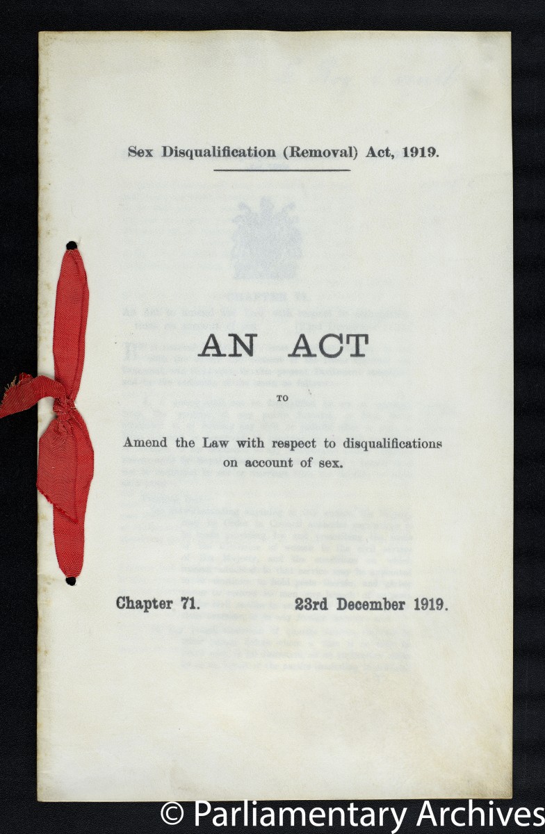 The Significance Of The Sex Disqualification Removal Act 1919 Inner